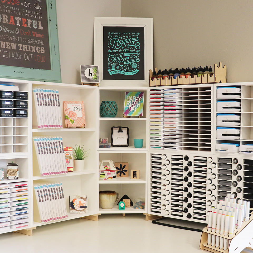 Corner Craft Shelf | Desktop Corner Shelf | Stamp-n-Storage