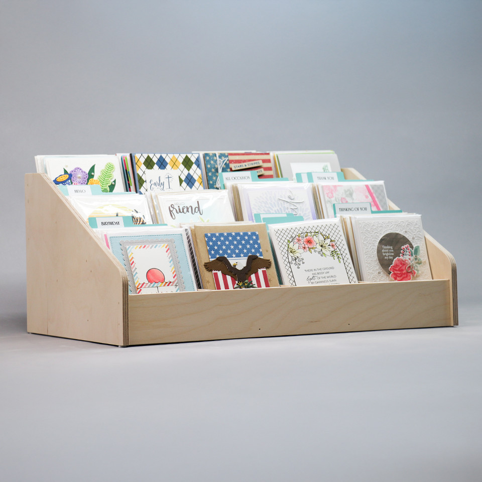 Multi Level Greeting Card Display Shelf | Stamp-n-Storage