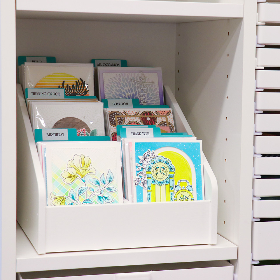 Multi Level Greeting Card Display Shelf | Stamp-n-Storage