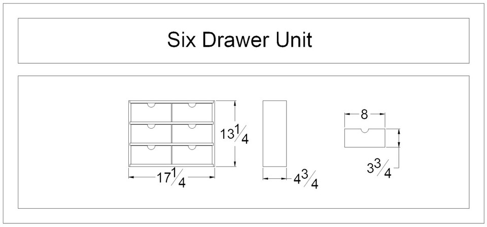 6 Drawer Storage Unit | Craft Drawer Organizer