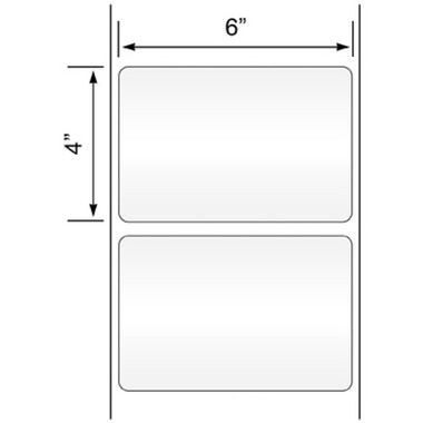 6X4 Permanent Adhesive White 'Radius Corner' Integrated Label Sheets ...