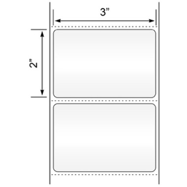 3X2 White Direct Thermal Label Rolls 0.75 inch Core | BisLabels.com
