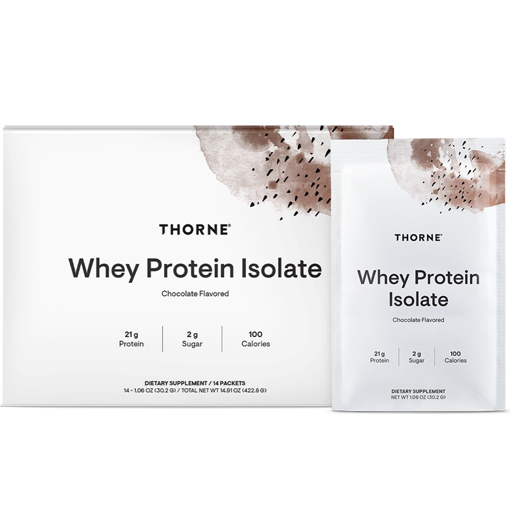 Whey Protein Isolate Chocolate by Thorne 14 packets