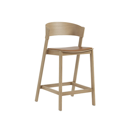 Muuto Cover Bar Stool | Wood & Upholstery | Luumo Design