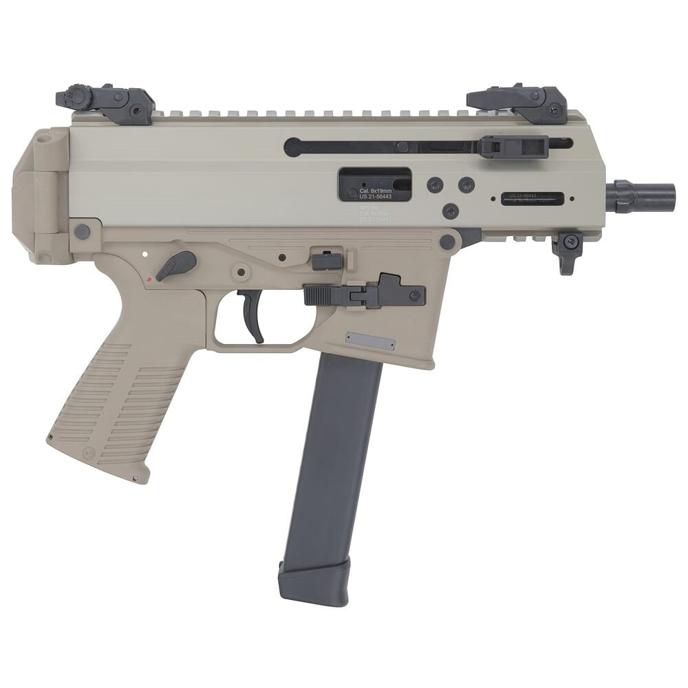 B&T APC9K PRO PISTOL 9MM GLOCK MAGAZINES 5.5" 30RD - FDE - Freedom Outdoors