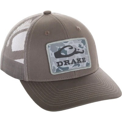 DRAKE (GRAY) OLD SCHOOL PATCH 2.0 MESH CAP - Freedom Outdoors