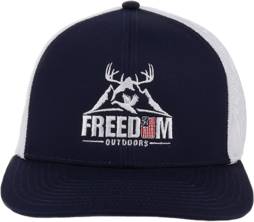 FREEDOM OUTDOORS NAVY/ WHITE HAT - Freedom Outdoors