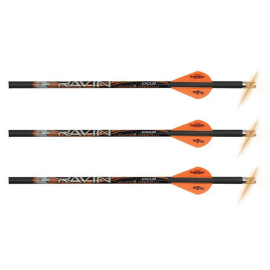 RAVIN- .003, LIGHTED CARBON ARROWS, 20", 400 GR, MATCH GRADE, ORANGE ...