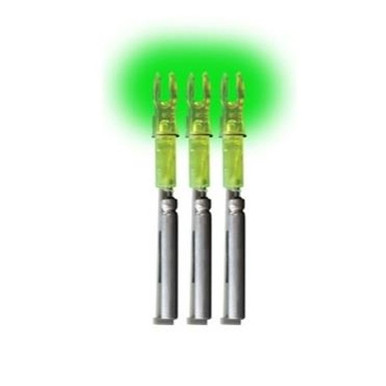 BURT COYOTE- LUMENOK X-SERIES LIGHTED NOCKS, GREEN, 3 PCS, .204" ID ...