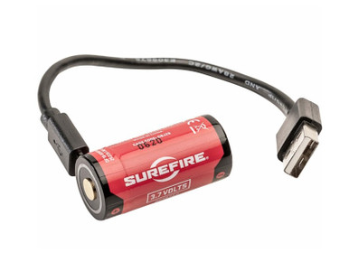 SUREFIRE 18350 LITHIUM-ION 3.7V, 1.1ah, RECHARGEABLE W/USB CABLE ...