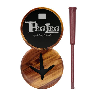 ROLLING THUNDER GAME CALLS PEG LEG ALUMINIUM POT CALL WITH PURPLE HEART ...
