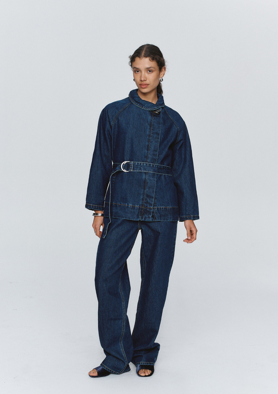 Marle | Oda Jacket - Washed Indigo - Contain Boutique