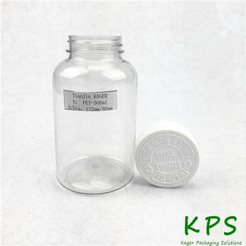 300ml Clear PET Plastic Packer Bottle with 45mm Neck - VIVO PLASTICS