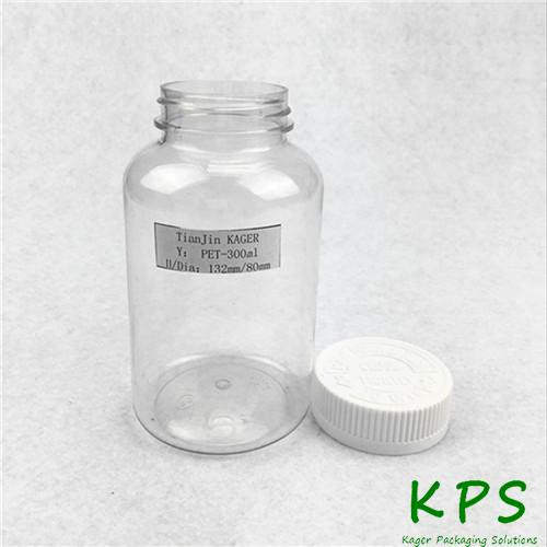 300ml Clear PET Plastic Packer Bottle with 45mm Neck - VIVO PLASTICS