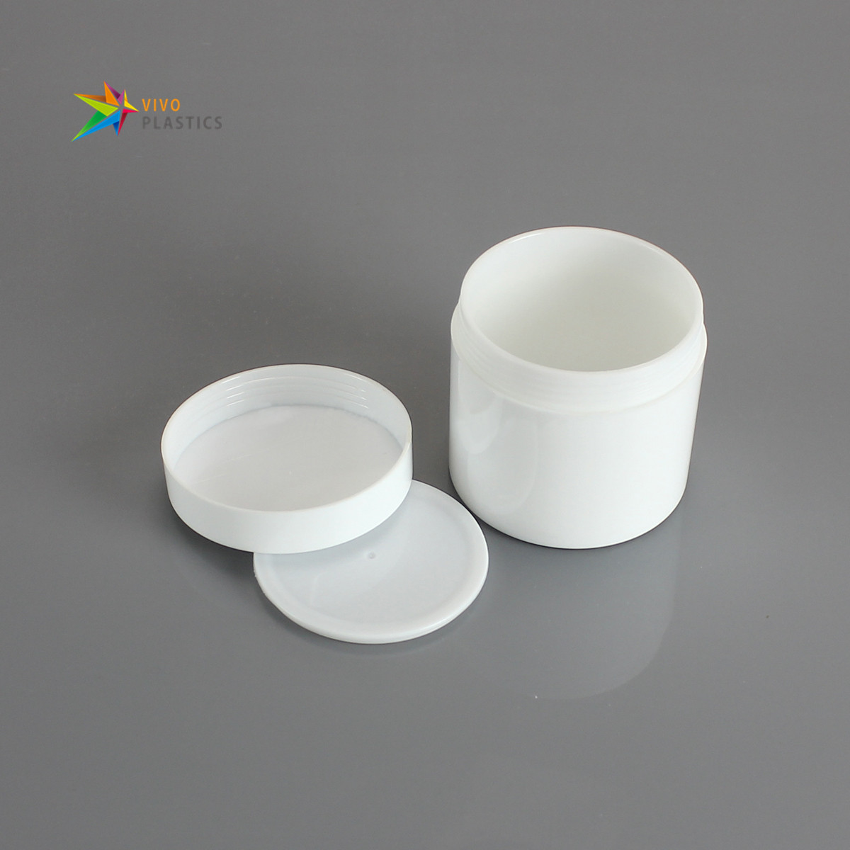 200g White PS Plastic Double Wall Jar with White Lid | Cosmetic Cream ...