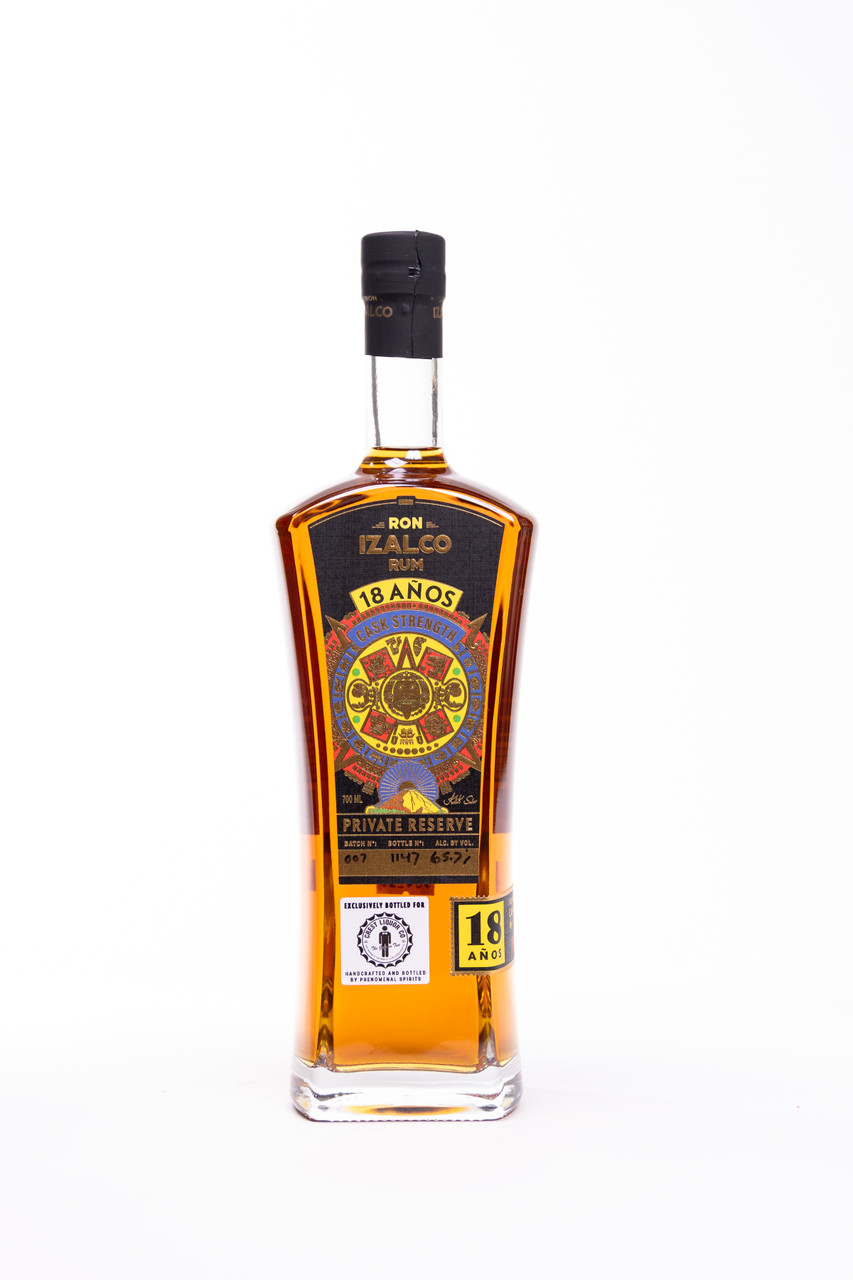 Ron Izalco Rum 18 Year Cask strength private reserve