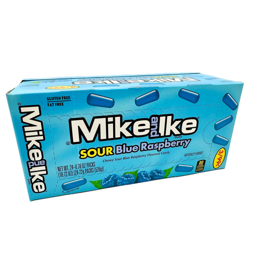 Mike and Ike Sour Blue Raspberry - 0.78oz / 24ct - Blair Candy Company