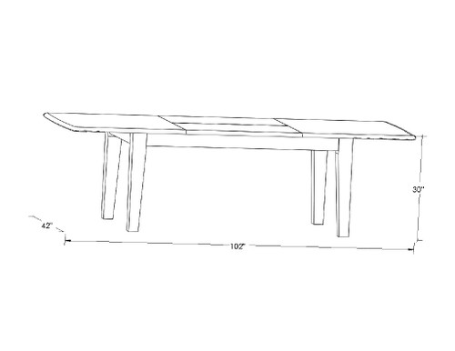 Hickory Lindstrom Dining Room Table with Maple Bottom - Standard Height ...