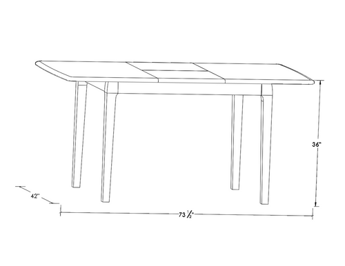Oak Borgen Dining Room Table - Counter Height | Hardwood Dining Room ...