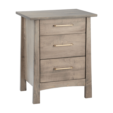 Maple Azure Three Drawer Nightstand | Hardwood Bedroom Furniture ...