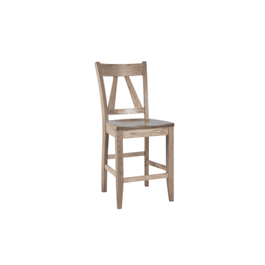 Oak Lindstrom Dining Chair - Counter Height | Hardwood Dining Room ...