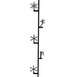 Snow Gauges | Outdoor Weather Measuring, Rustic Metal Decor