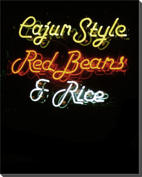 Cajun Style Neon Sign Wrapped Canvas Giclee Print Wall Art | Classic ...