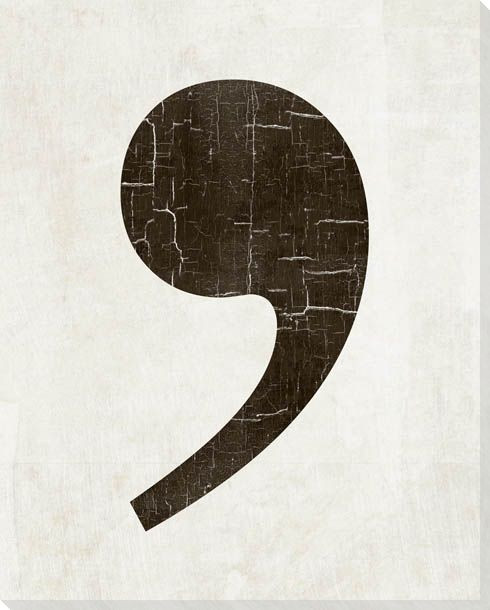 Bold Shapes Apostrophe Symbol Wrapped Canvas Giclee Print Wall Art ...