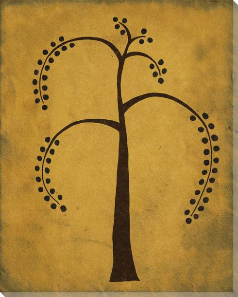 Tropical Nut Tree Wrapped Canvas Giclee Print Wall Art | Rustic Tree ...
