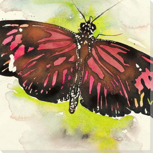 Red Monarch Butterfly Wrapped Canvas Giclee Print Wall Art | Butterfly ...