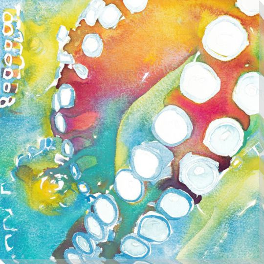 Rainbow Octo Octopus Wrapped Canvas Giclee Print Wall Art | Underwater ...