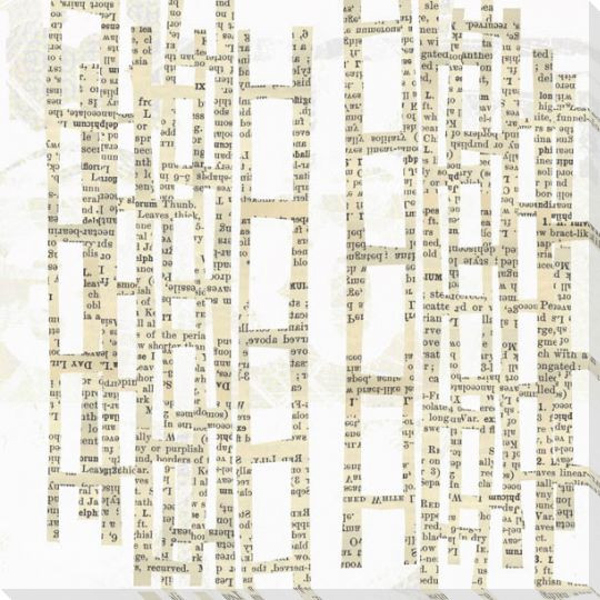 Encrypted Text Three Wrapped Canvas Giclee Print Wall Art ...