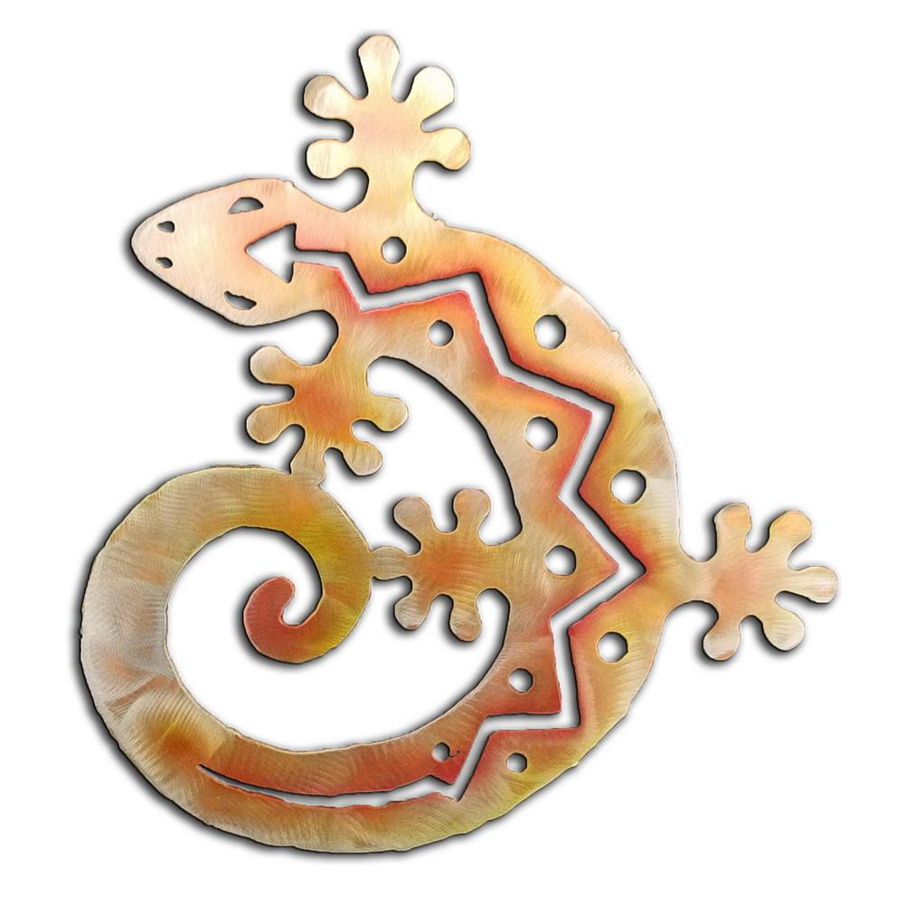 S Shaped Gecko Lizard Rust Metal Wall Art - Southwest Wall Decor ...