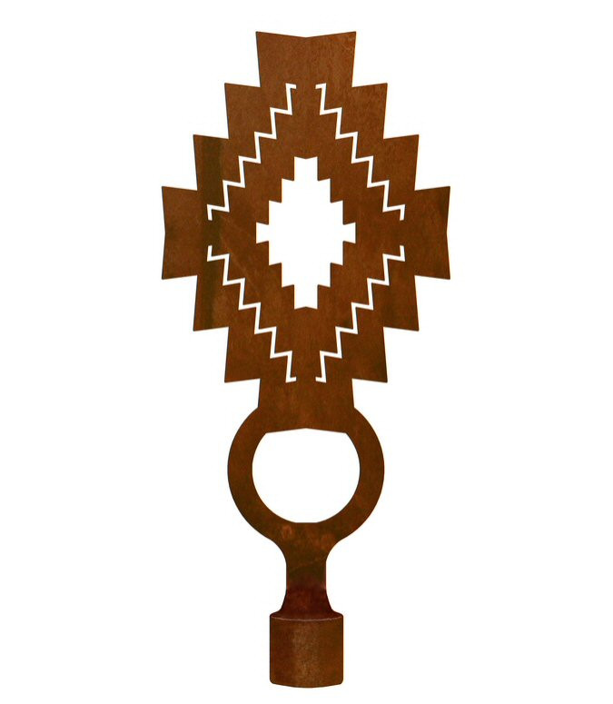 Large Desert Diamond Metal Lamp Finial - Lamp Accessories