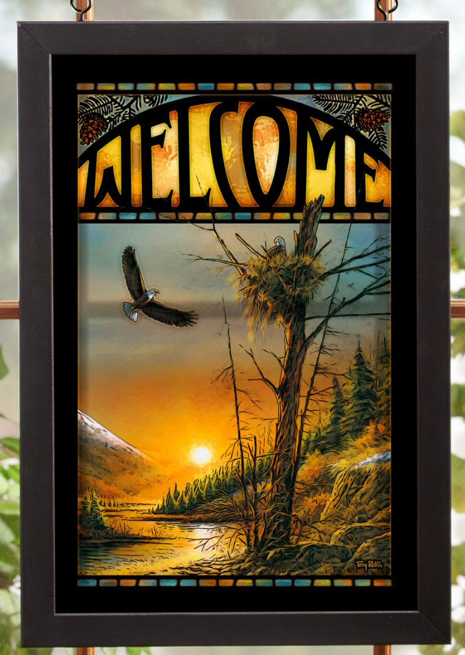 Fawn Stained Glass Welcome Wall Art - Wall Decor - Wild Wings