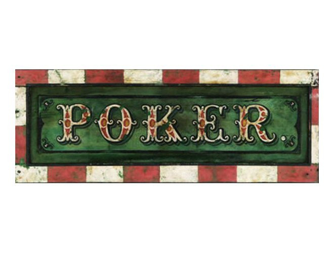 Customizable Poker Vintage Style Wooden Sign - Personalized Retro Wood Sign