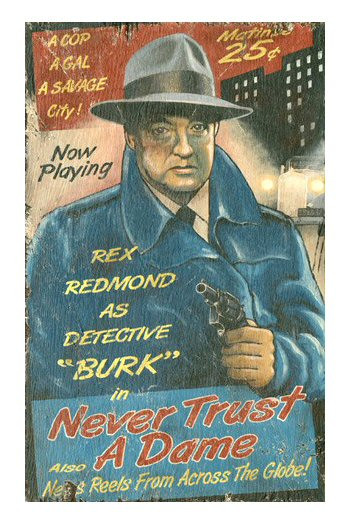 Customizable Rex Redmond as Detective Burke Vintage Style Wooden Sign ...