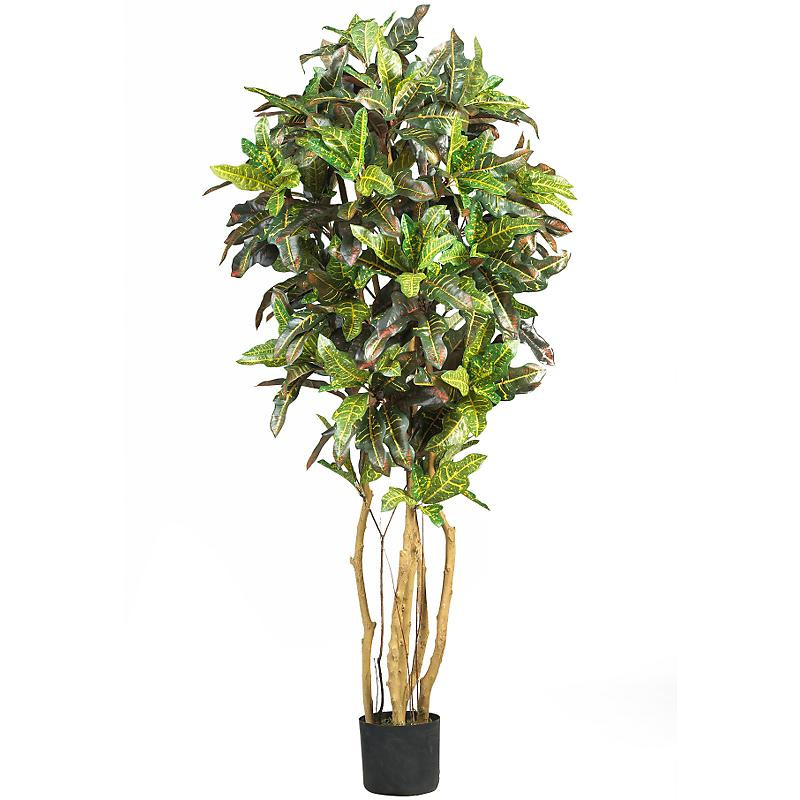 Nearly Natural 5' Croton Silk Tree - Artificial Trees - Silk Trees