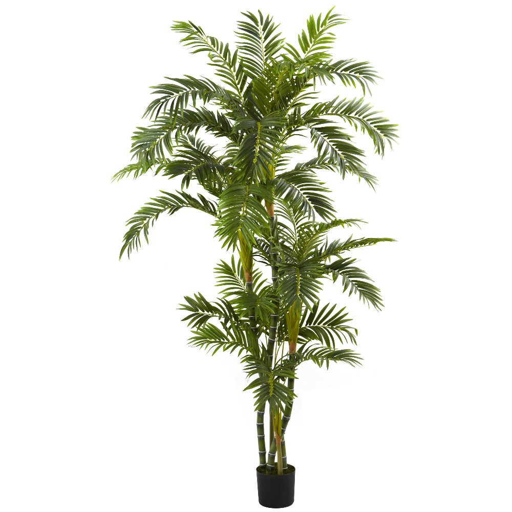6' Curvy Parlor Silk Palm Tree - Artificial Trees - Silk Trees