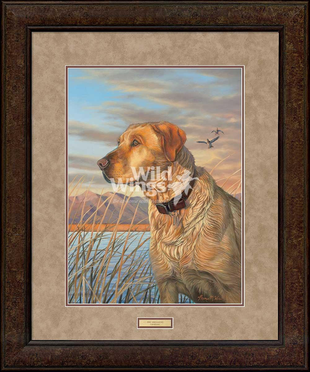 Sunset Trio Lab Dogs Premium Plus Framed Art Print Wall Art - Wall ...