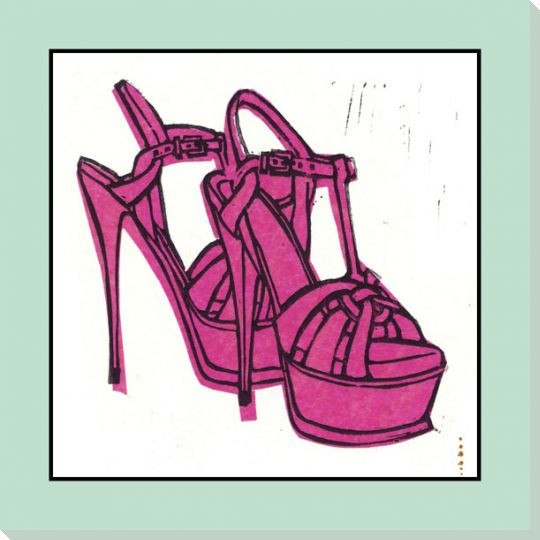 YSL Heels Wrapped Canvas Giclee Art Print Wall Art | Style Wall Decoration