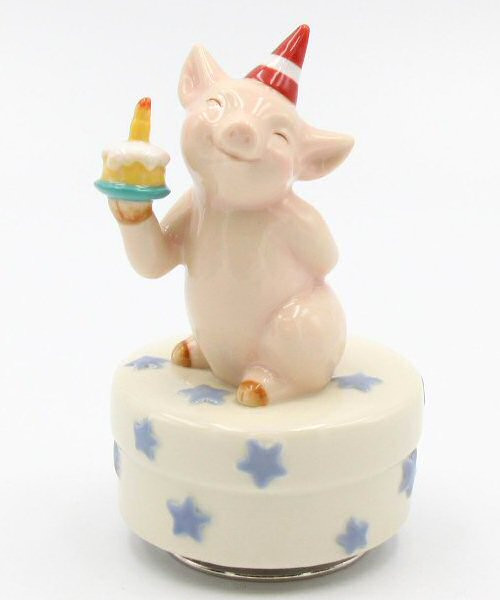 Golden Retriever Dog Porcelain Musical Music Box Sculpture - Cosmos