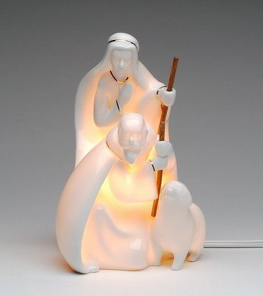 Star Shape Porcelain Lighted Nativity Scene Sculpture - Lighting ...