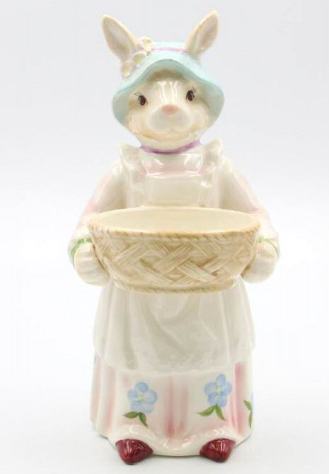 Rosy Rabbits Porcelain Sculpture - Cosmos