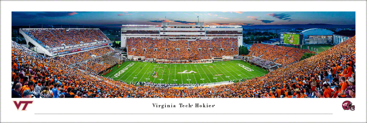 Battle at Bristol Tennessee vs Virginia Tech Football Panoramic Art ...