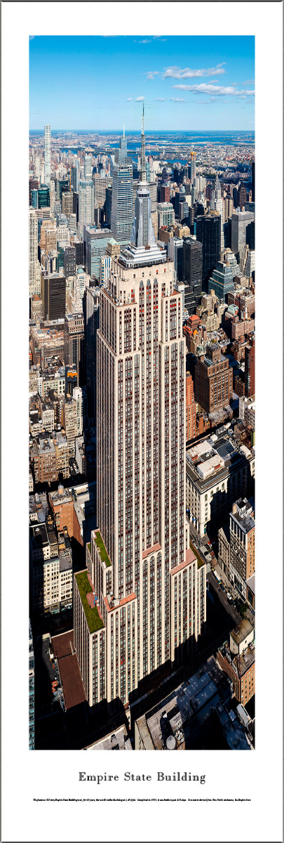 Empire State Building Panoramic Wall Art Print | Iconic Decor