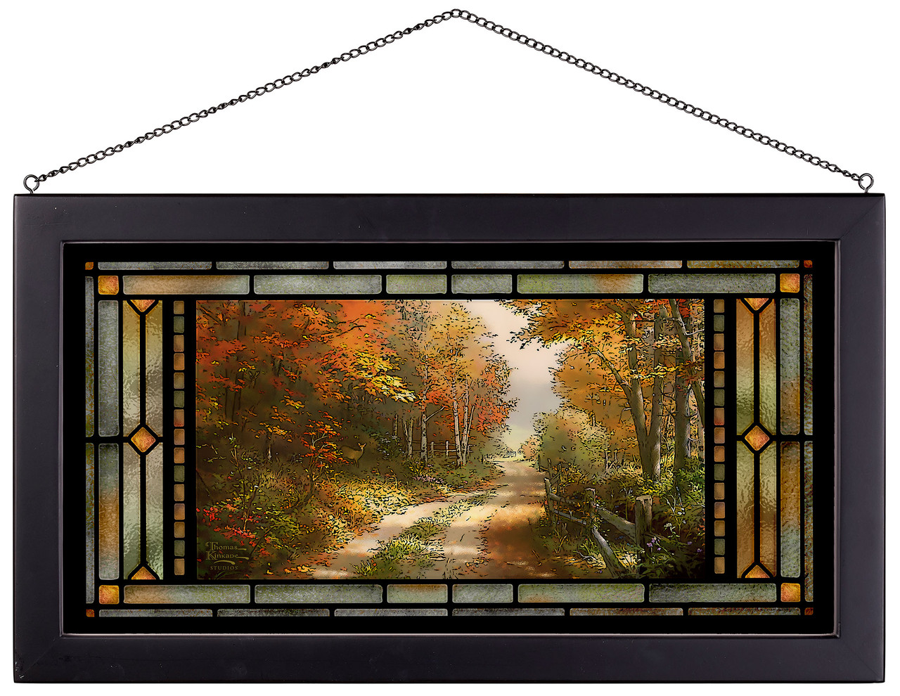 20" The Blessings of Autumn Framed Glass Wall Art - Wall Decor - Wild Wings
