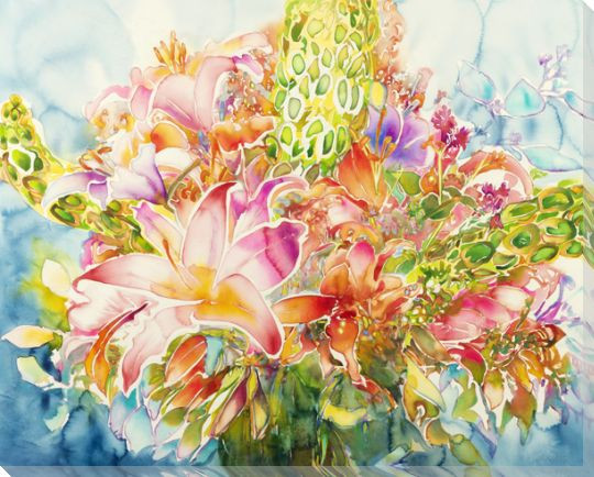 Spring Blossom Flower Purple Wrapped Canvas Giclee Print Wall Art ...