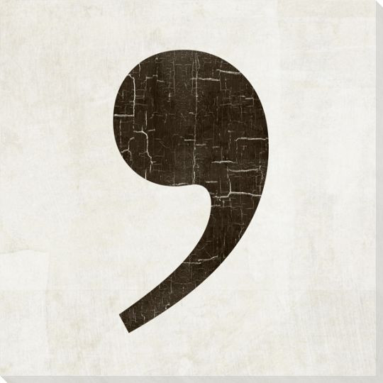 Bold Shapes Apostrophe Symbol Wrapped Canvas Giclee Print Wall Art ...