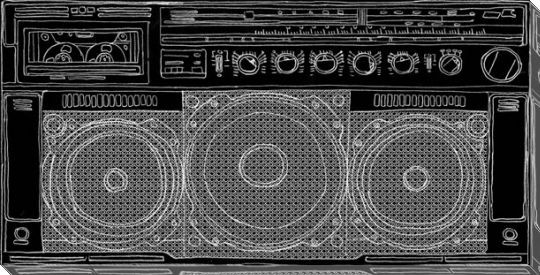 Super Deck BXX Boom Box Wrapped Canvas Giclee Print Wall Art ...